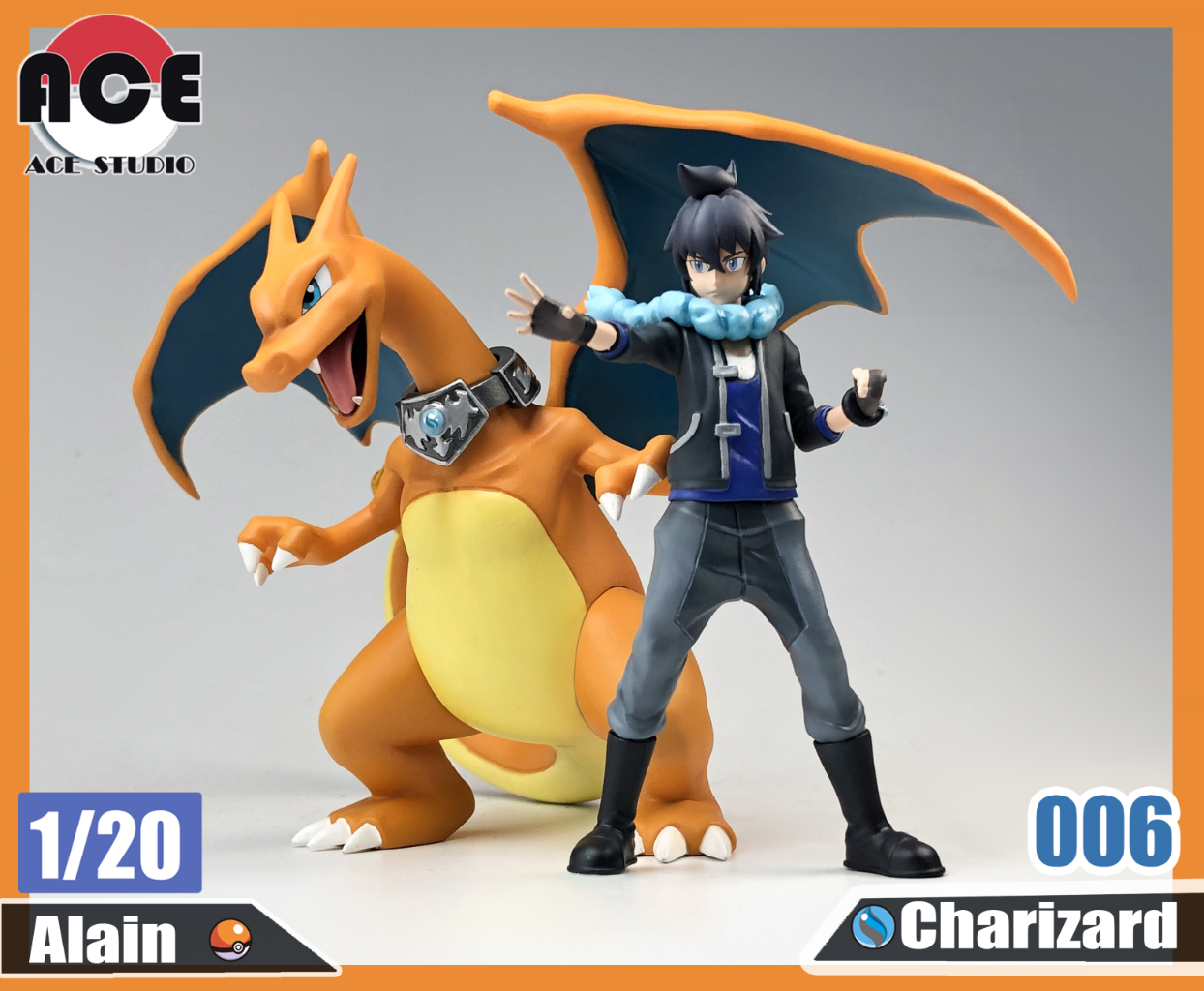 1/20 Scale World Zukan Alain & Charizard - Pokemon - ACE STUDIO [IN STOCK]